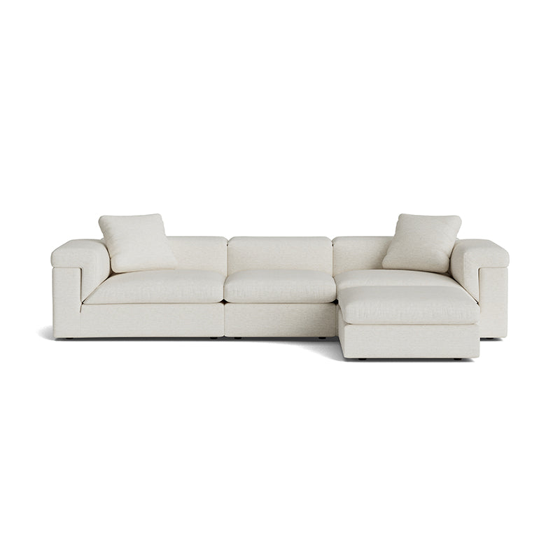 Saddle 4-Piece Modular Sectional, Nomad Snow