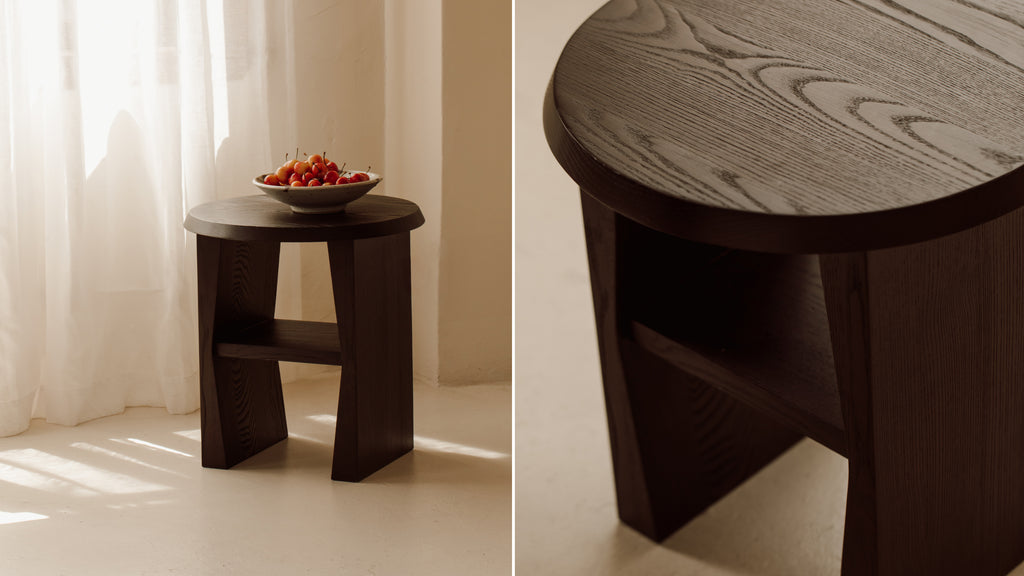 Hetta Side Table, Dark Brown Oak